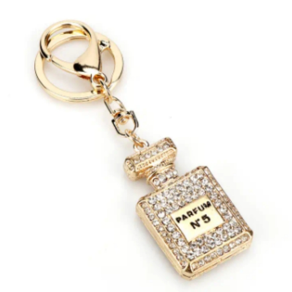 Accessories | New Bling Rhinestone Perfume Bottle Charm Keychain | Poshmark